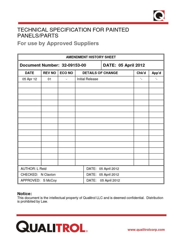 32-09153-00 R001 Qualitrol - Paint - Spec | PDF