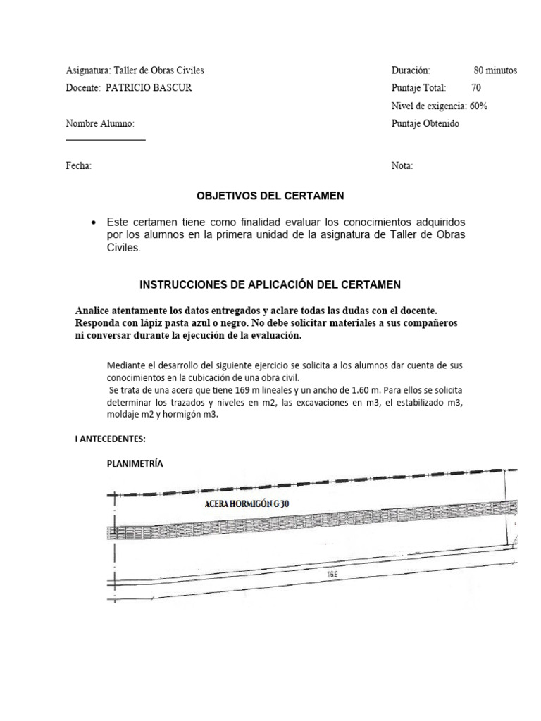 Certamen 1 Toc 2023 | PDF | Hormigón | Materiales