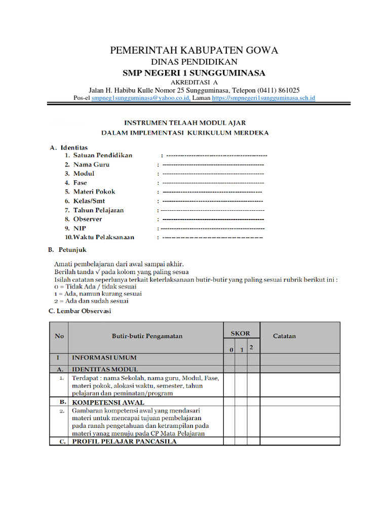 telaah modul ajar | PDF