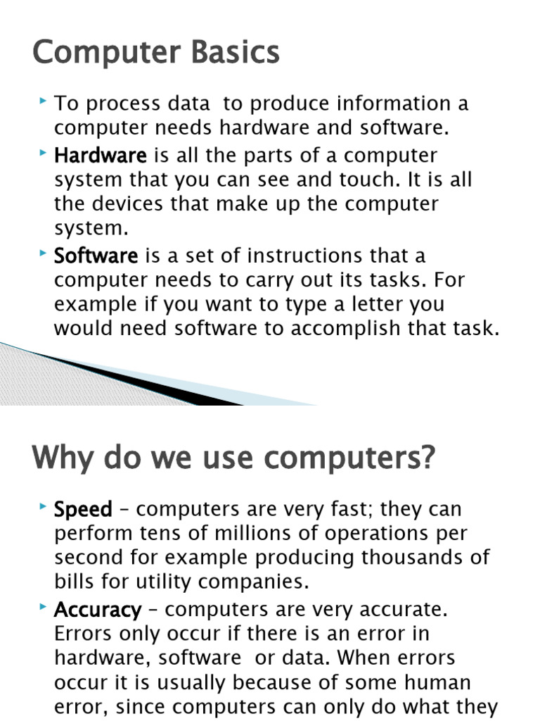 (Ict) Computer Basics | PDF | Computer Data Storage | Floppy Disk