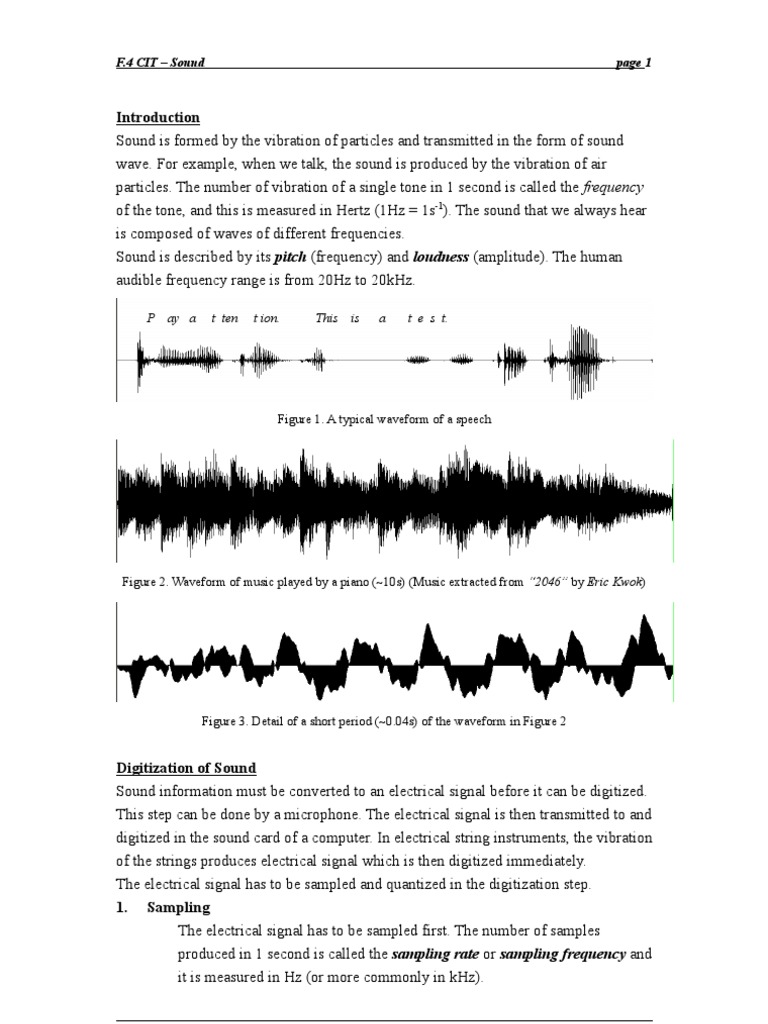 Audio | PDF | Sampling (Signal Processing) | Data Compression