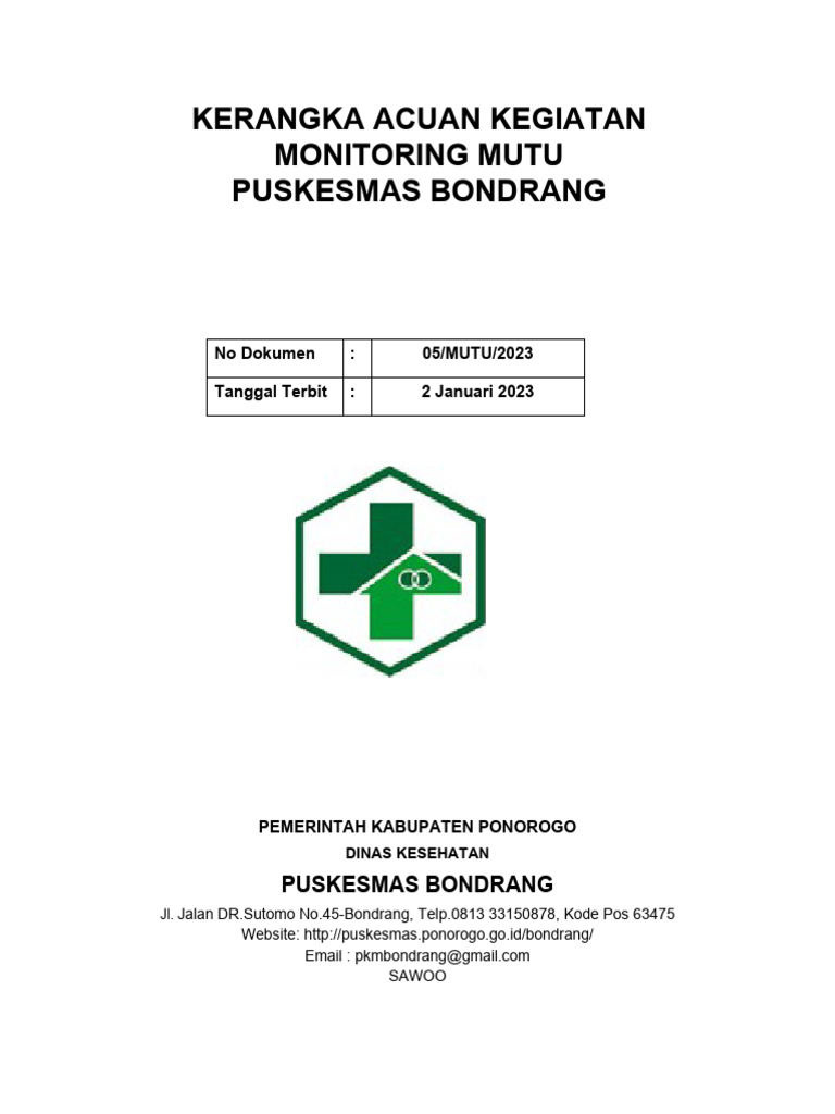 Kak Monitoring Mutu | PDF