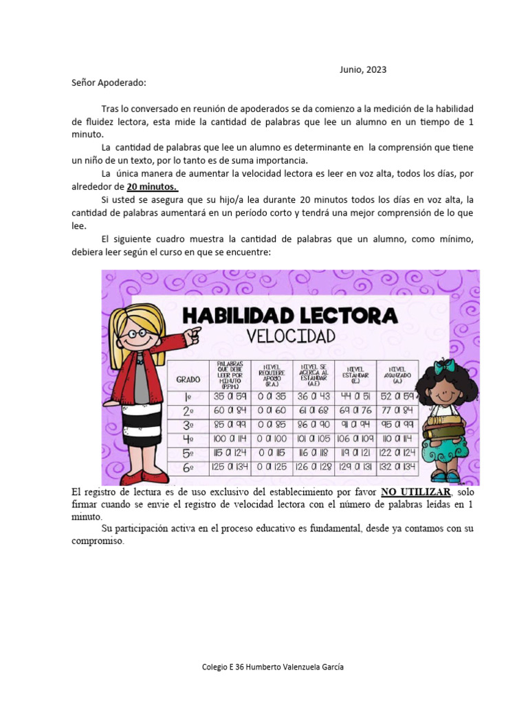 Comunicacion 1 Apoderados Registro | PDF