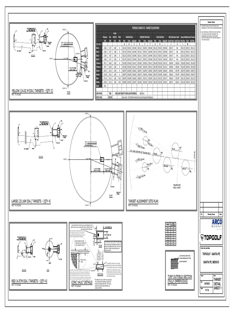 Topgolf Santa Fe Target Design Details | PDF | Precast Concrete ...