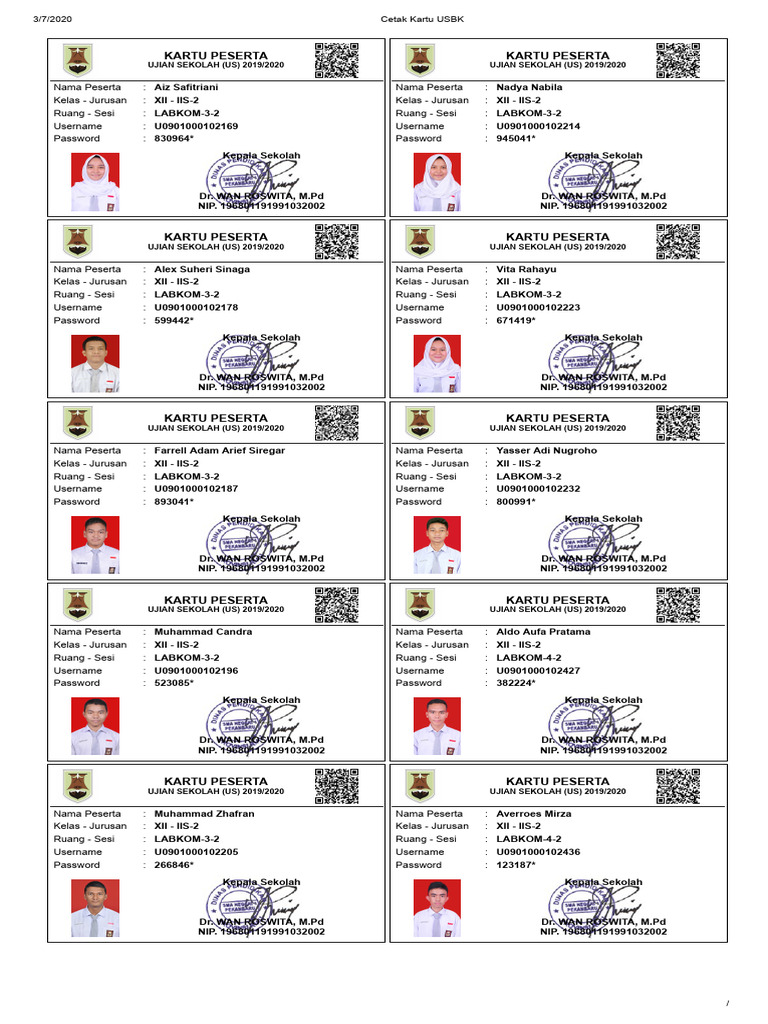 Kartu Peserta Ips2 | PDF