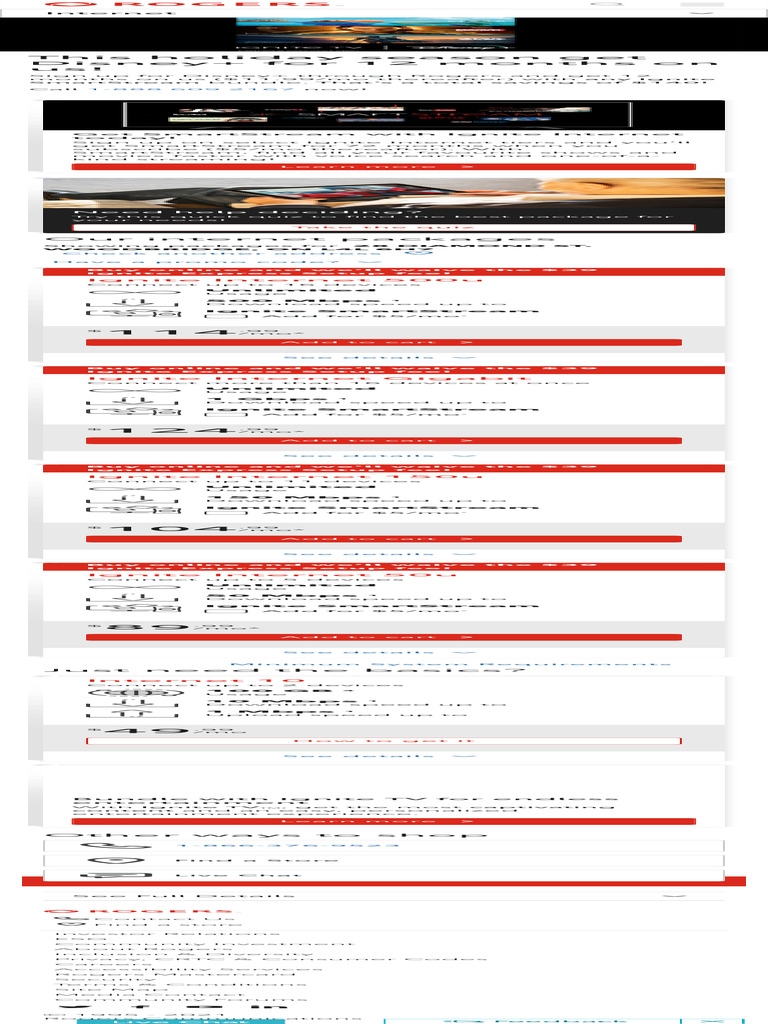 Shop Ignite Internet Packages - Fibre Powered WiFi Technology Rogers ...
