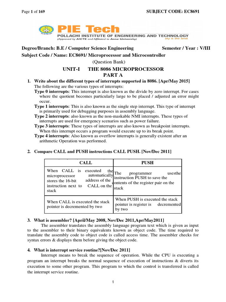MP&MC | PDF | Binary Coded Decimal | Assembly Language MP&MC | PDF | Binary Coded Decimal | Assembly Language
