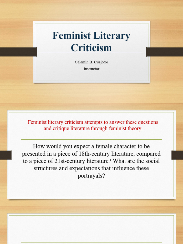 Feminist Literary Criticism | PDF | Gender Studies | Feminism