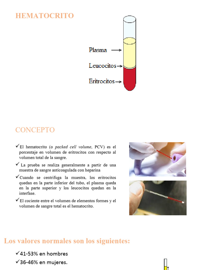 Hematocrito | Descargar gratis PDF | Sangre | Anemia