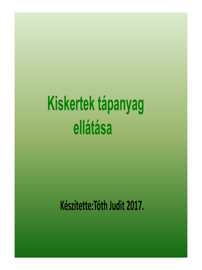 Kiskertek Komposztkészítés | PDF