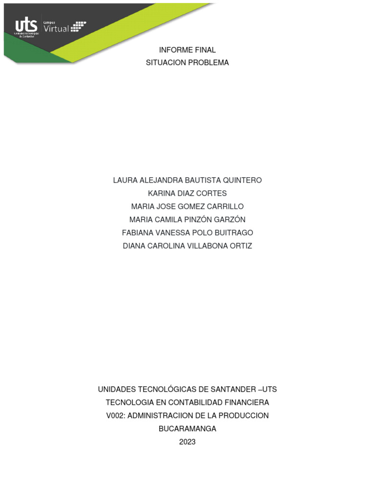 Informe Final - Administración Uts | PDF