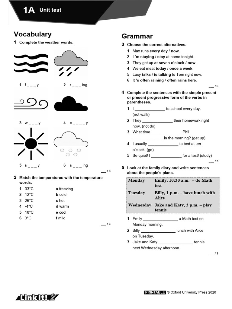 Li L2 Unit Test 1a | Pdf