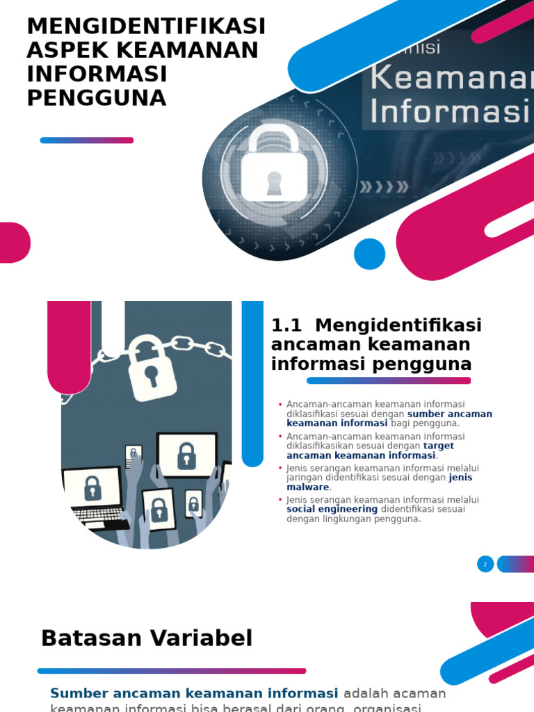 Mengidentifikasi Aspek Keamanan Informasi Pengguna | PDF