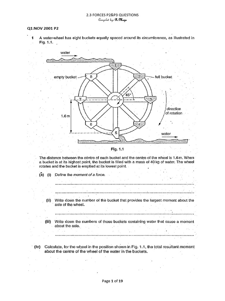Past Exam Questions for Forces P2&P3 | PDF