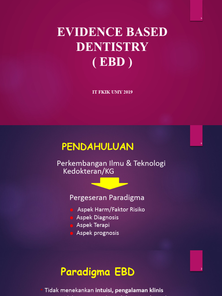 Evidence-Based Dentistry EBD | PDF