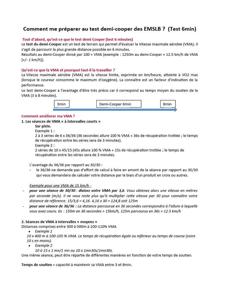Améliorez votre VMA en 4 semaines | PDF | Déterminant de santé | Course