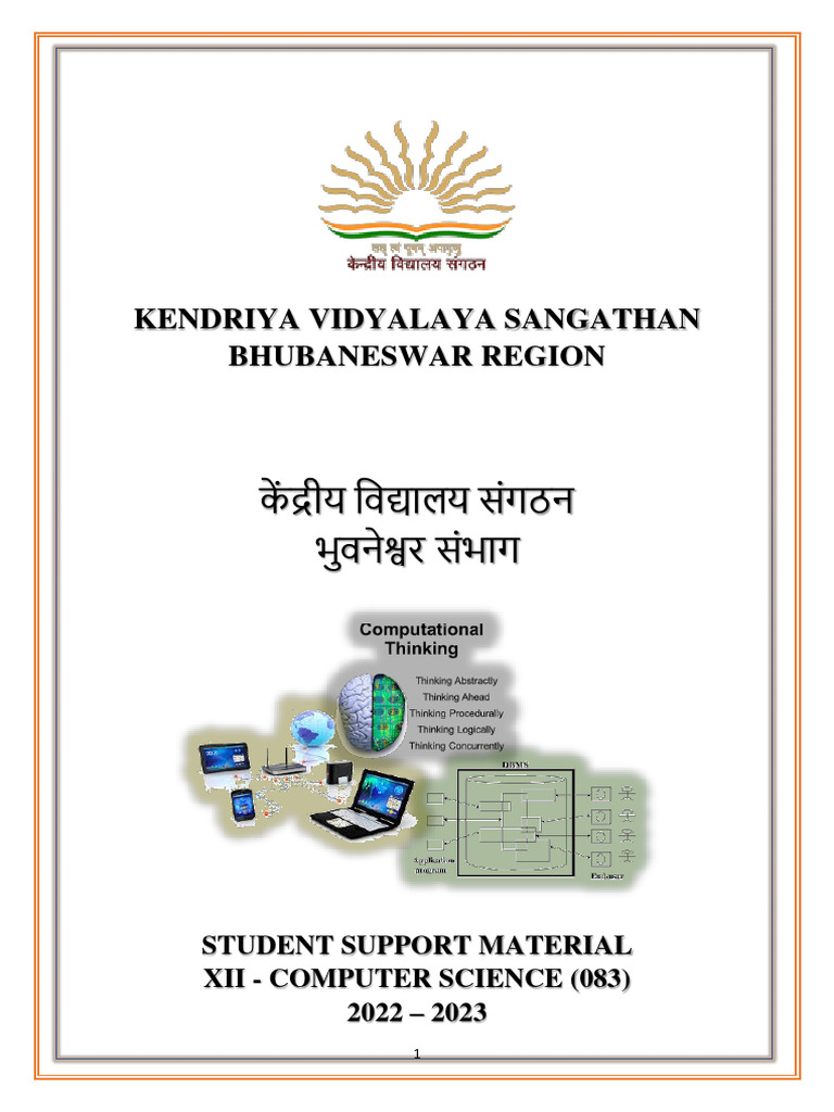 Studymaterial Cs Xii 2022 23 Robbsr | PDF | Art | Computers