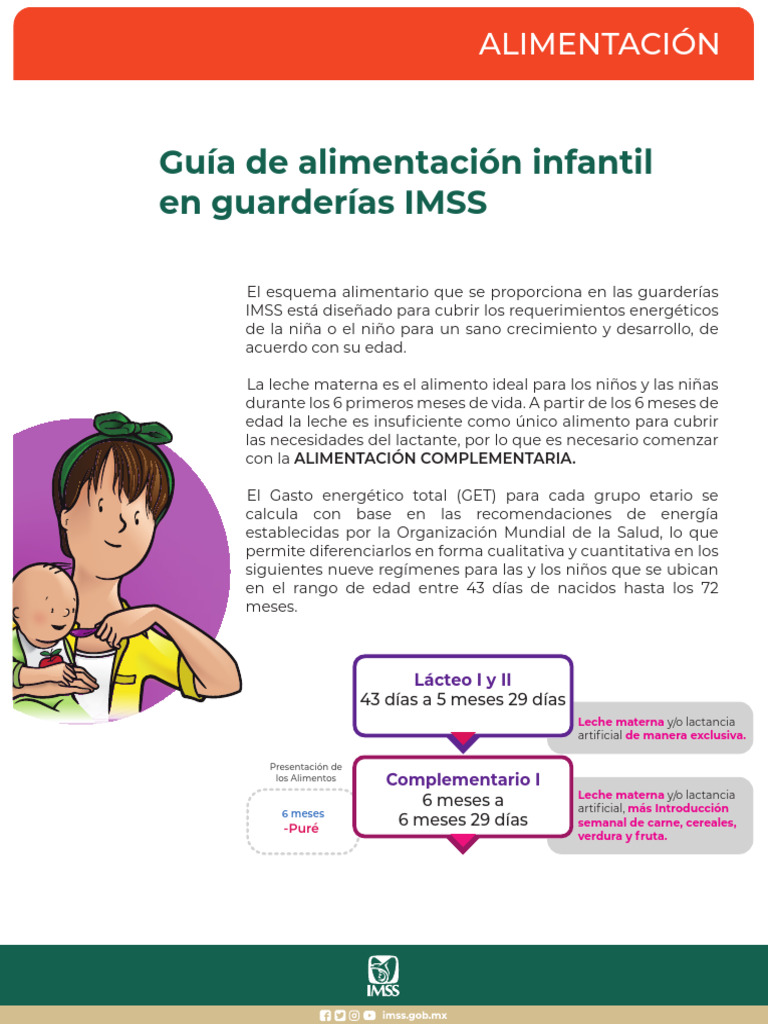 Guía de Alimentación Infantil IMSS | PDF | Cocina, comidas y vino