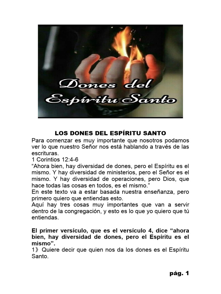 Dones del Espíritu Santo Explicados | PDF