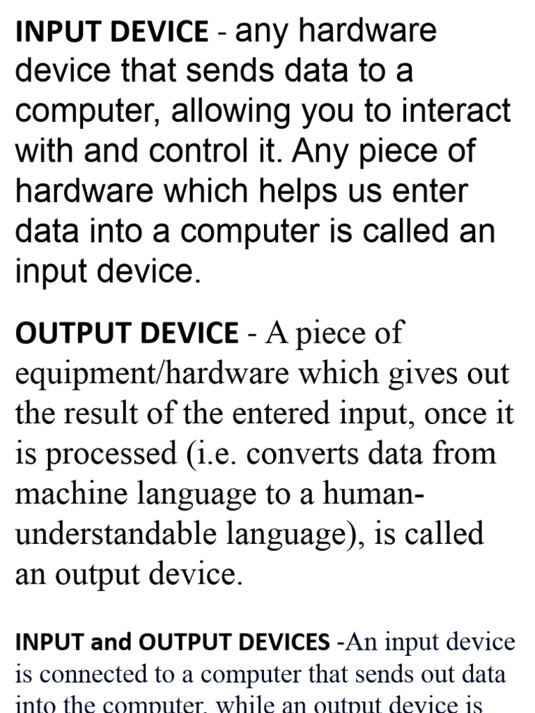 Lesson 2 Input Output Device | PDF | Image Scanner | Computer Keyboard