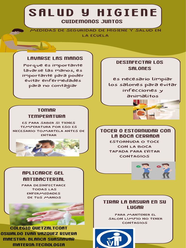 Infografía higiene y salud (1) | PDF | Lavado de manos | Higiene