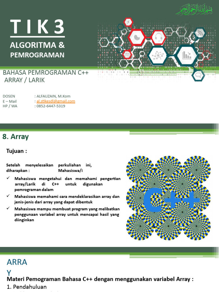 11 - Bahasa C++ Array - Larik Update | PDF