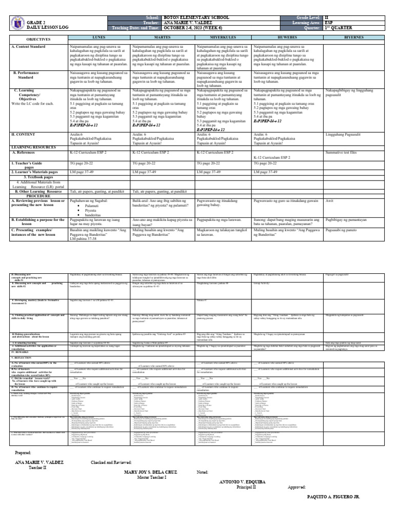 Esp-2 Q1 W6-DLL | PDF