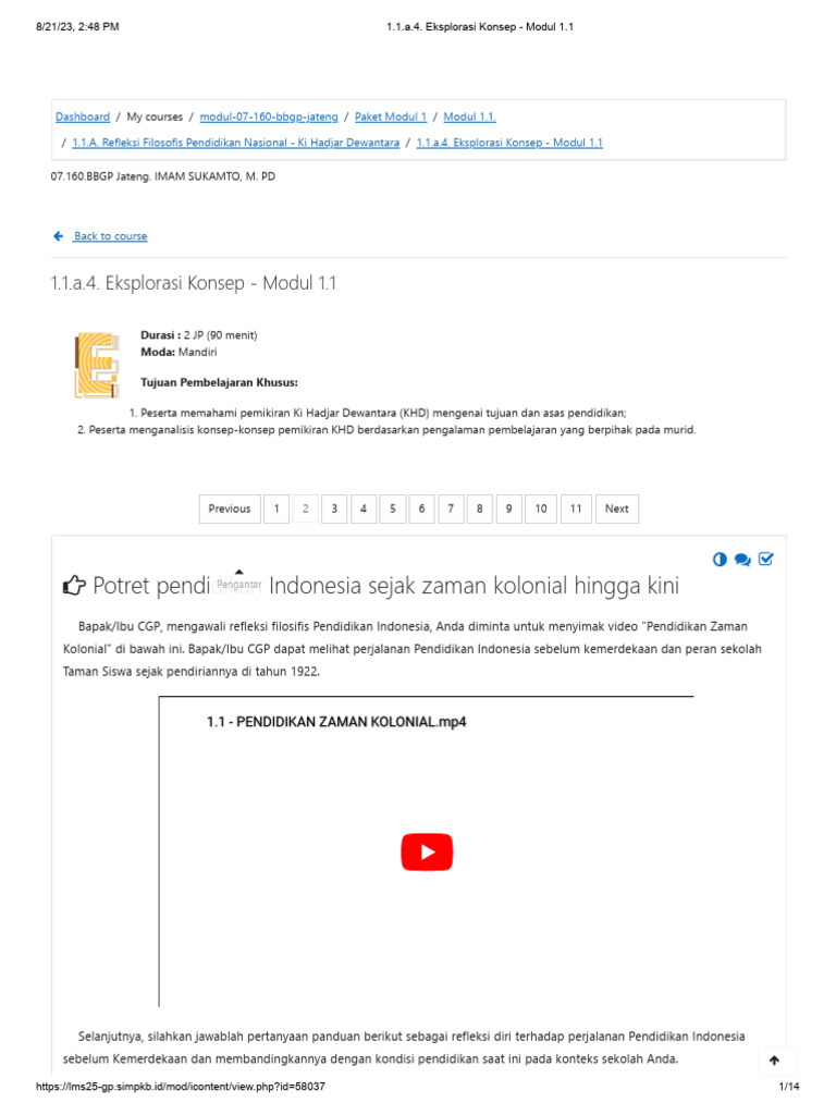 1.1.a.4. Eksplorasi Konsep - Modul 1.1 | PDF