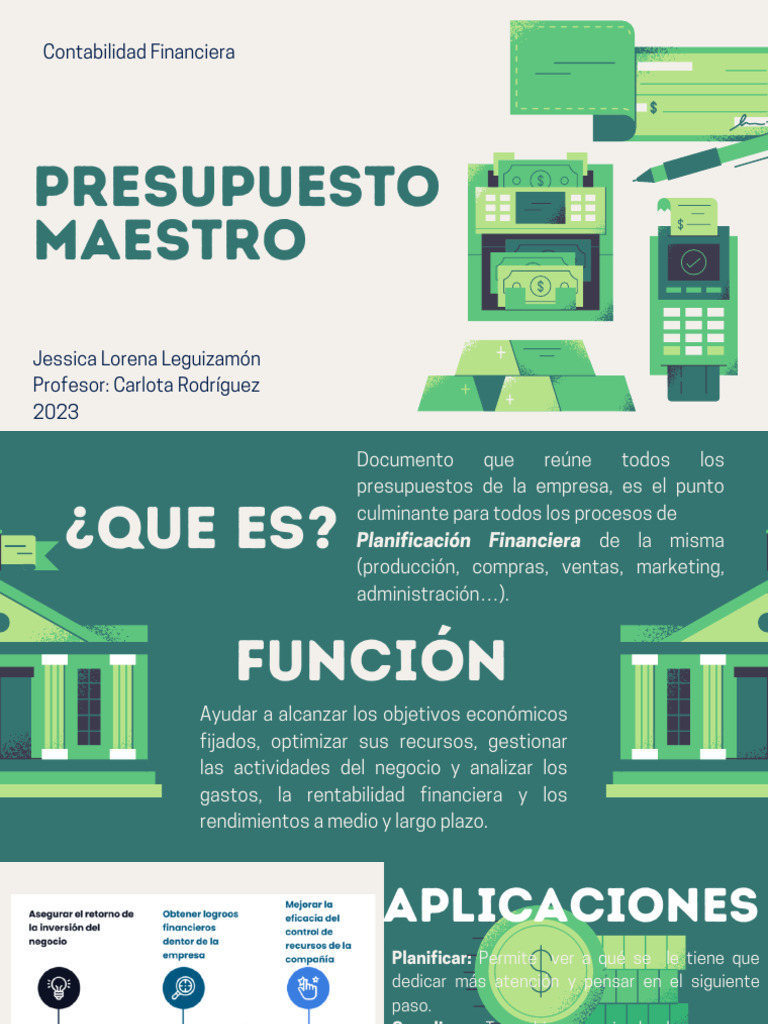 Presupuesto Maestro | PDF | Presupuesto | Business