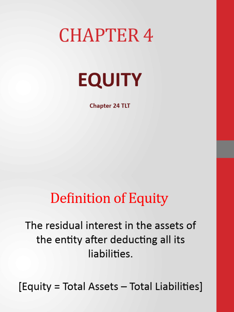 Far410 Chapter 3 Equity | PDF
