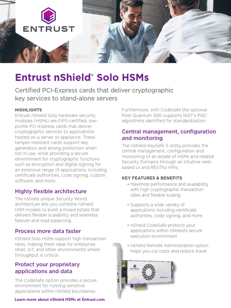 Entrust Nshield Solo Ds | PDF | Information Age | Cyberspace