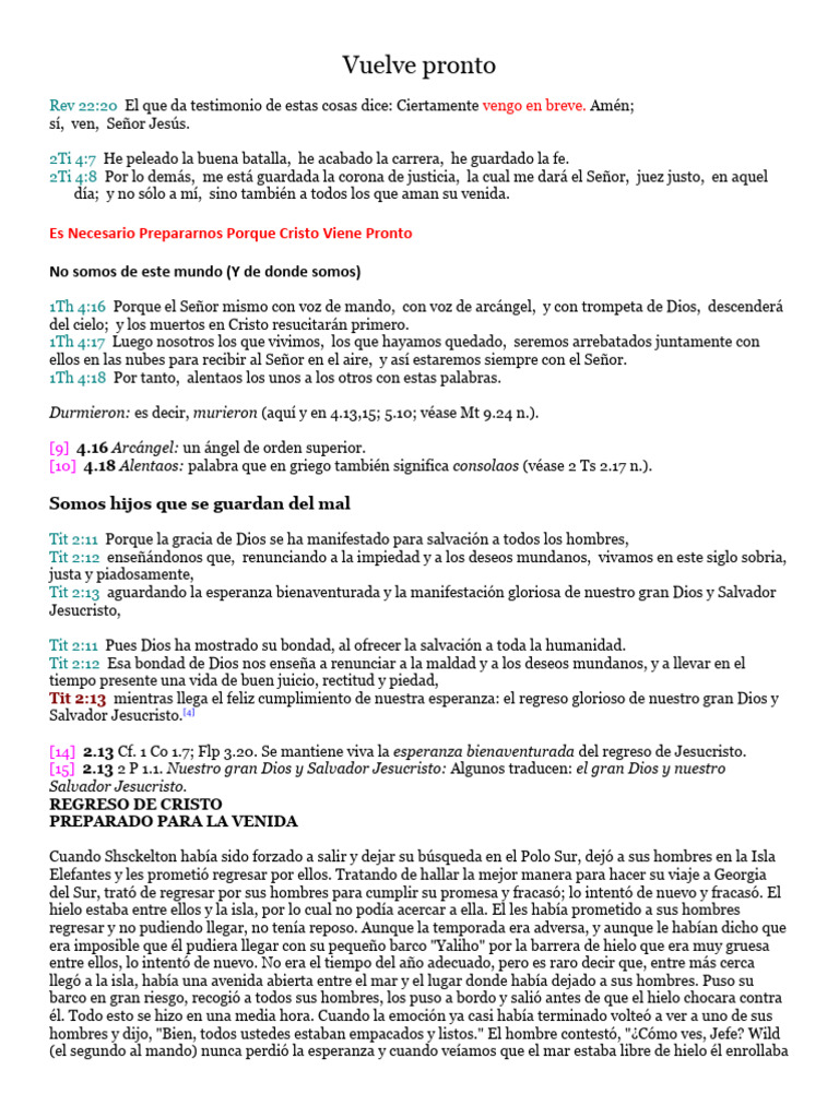 Vuelve Pronto | PDF | Jesús | Cristo (título)