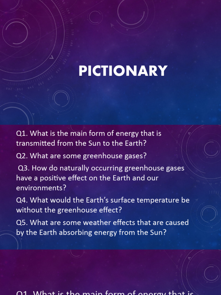 Pictionary | PDF | Greenhouse Effect | Greenhouse Gas