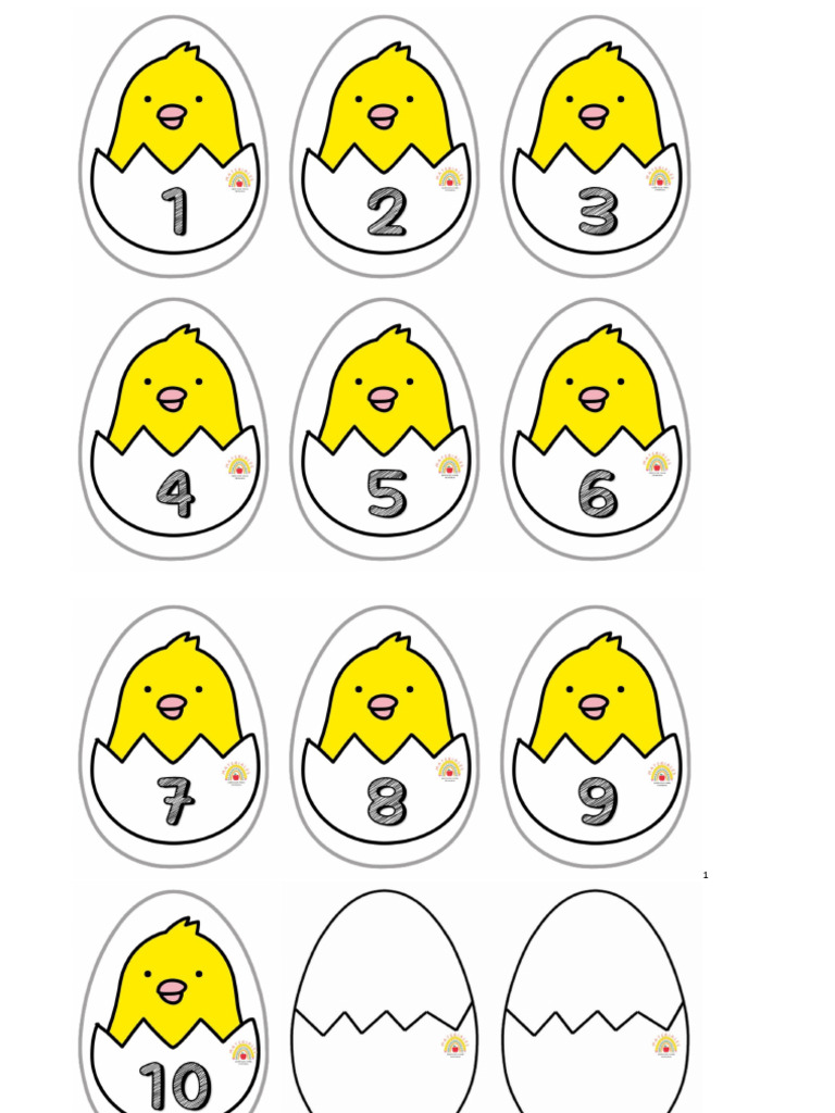 cascarones del 1 al 10 | PDF