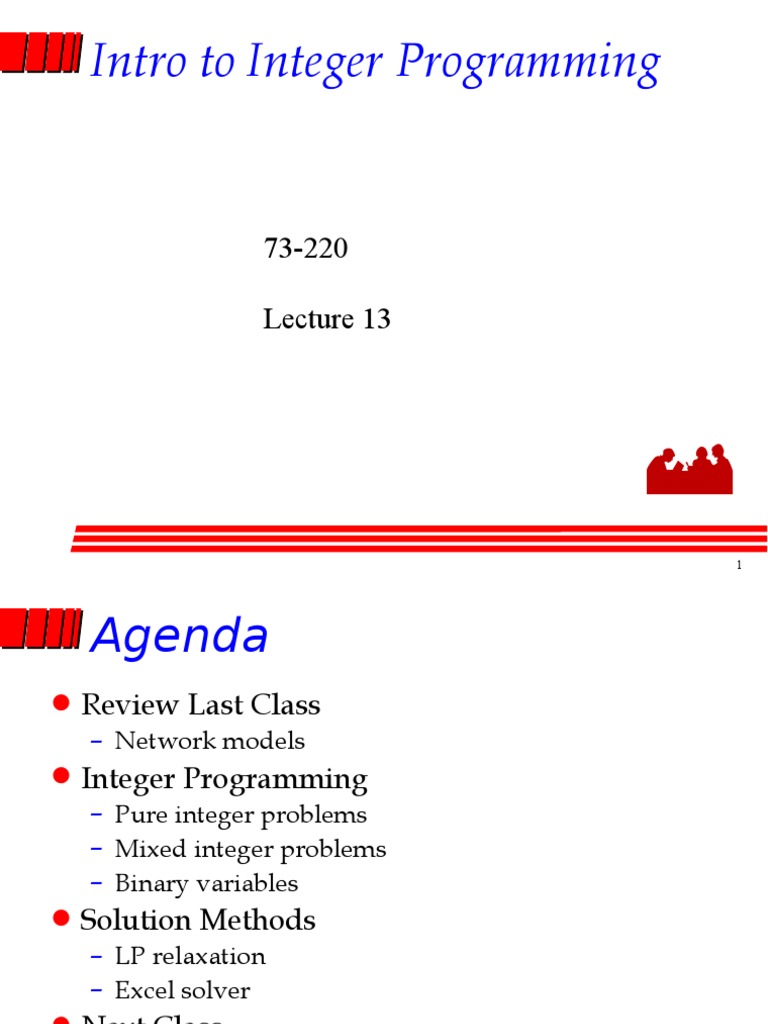 73 220 Lecture13 | PDF | Linear Programming | Applied Mathematics