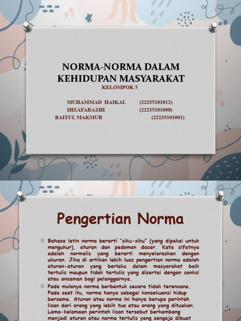Norma-Norma Dalam Kehidupan Masyarakat | PDF