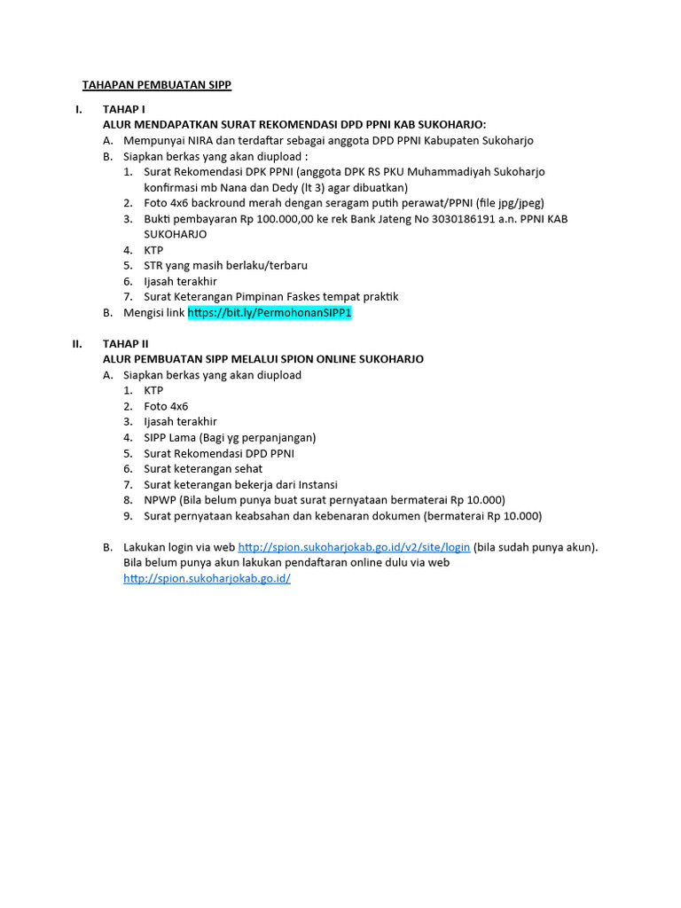 Tahapan Pembuatan Sipp | PDF