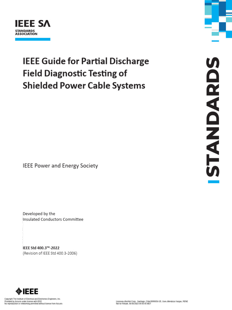 IEEE - STD 400 3 2022 Guide For Partial Discharge Field Diagnostic ...