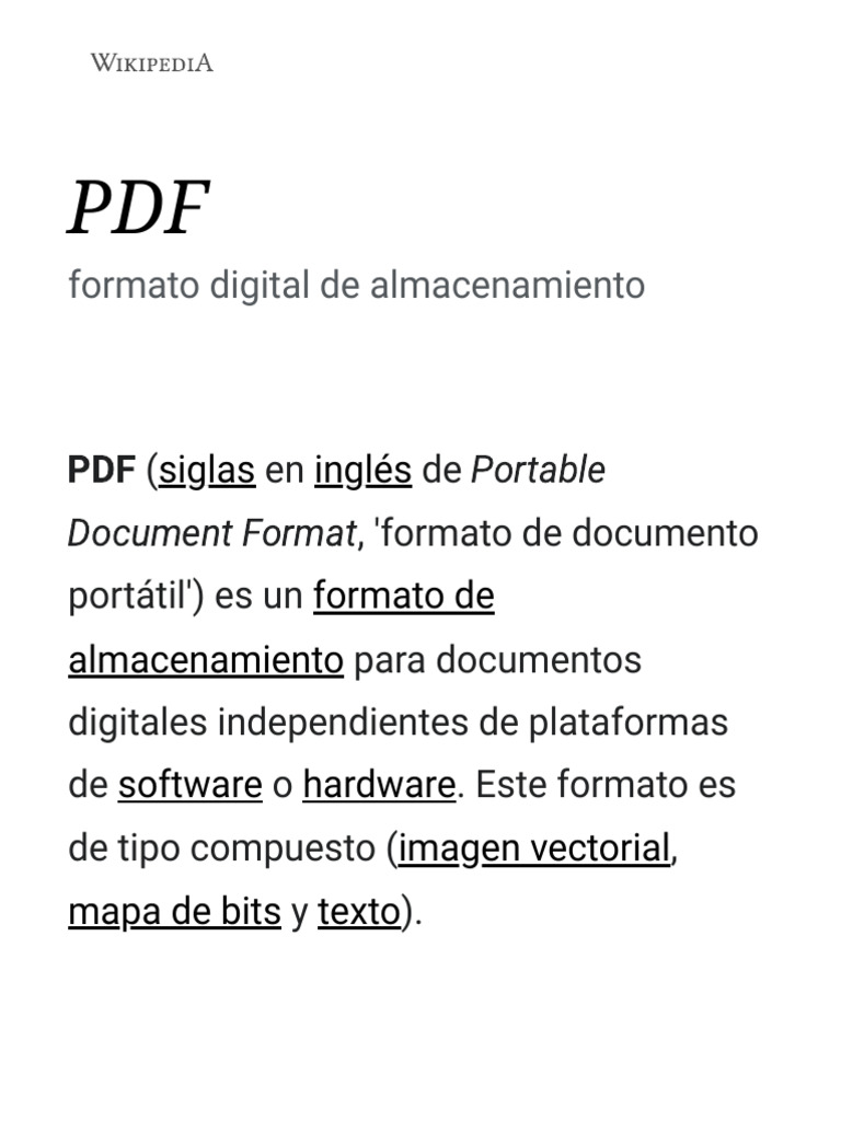 PDF Que Es y Toda Su Historia | PDF
