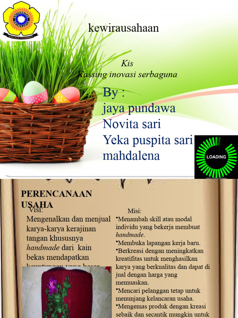 Rencana Usaha Handmade Kain Bekas | PDF