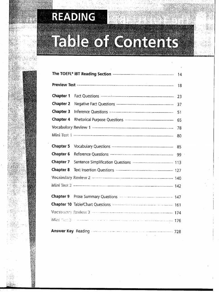 Reading - Developing Skills For TOEFL | PDF