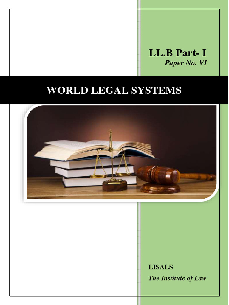 World Legal Systems (LISALS) | PDF | Roman Law | Precedent
