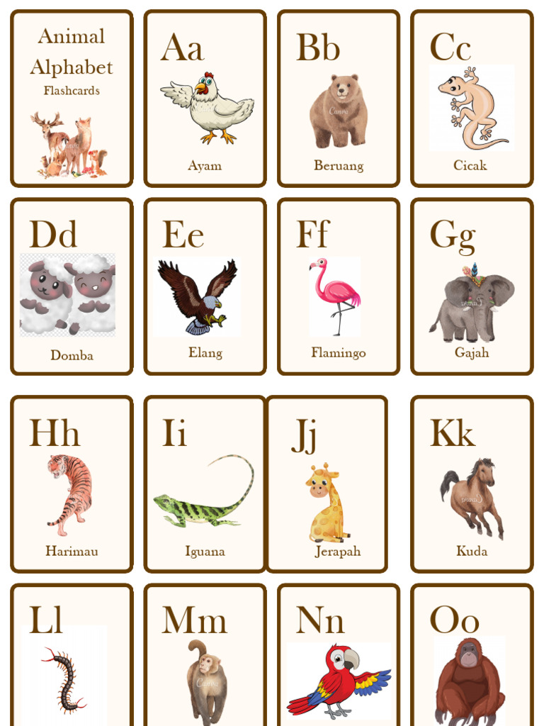 Nama Hewan Alphabet | PDF