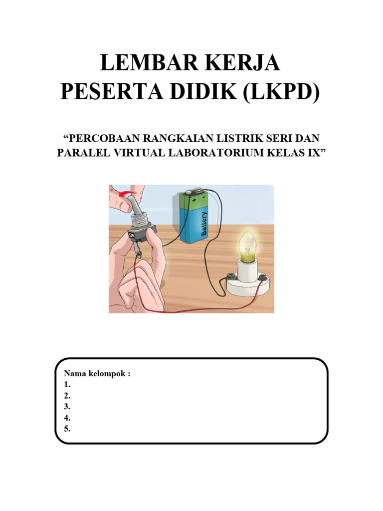 Kel 8 LKPD Rangkaian Seri Paralel | PDF | Sains & Matematika | Komputer