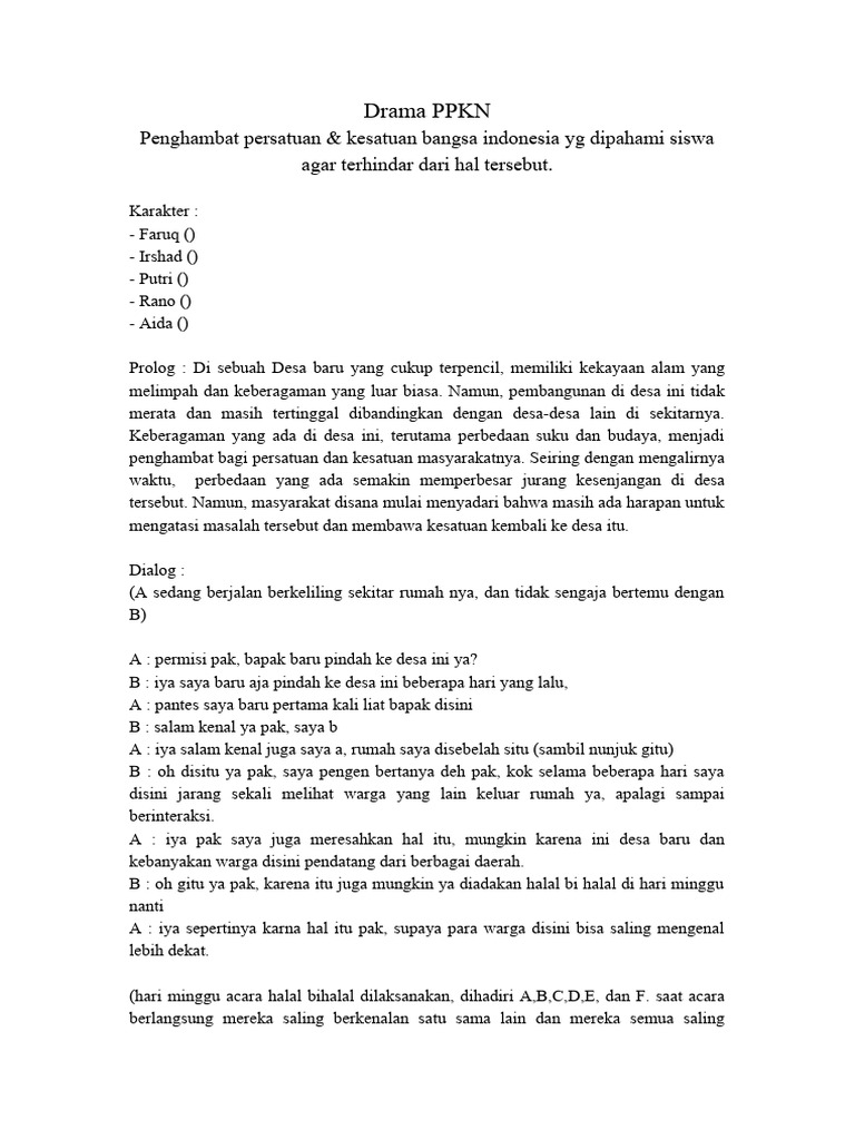 Drama PPKN | PDF