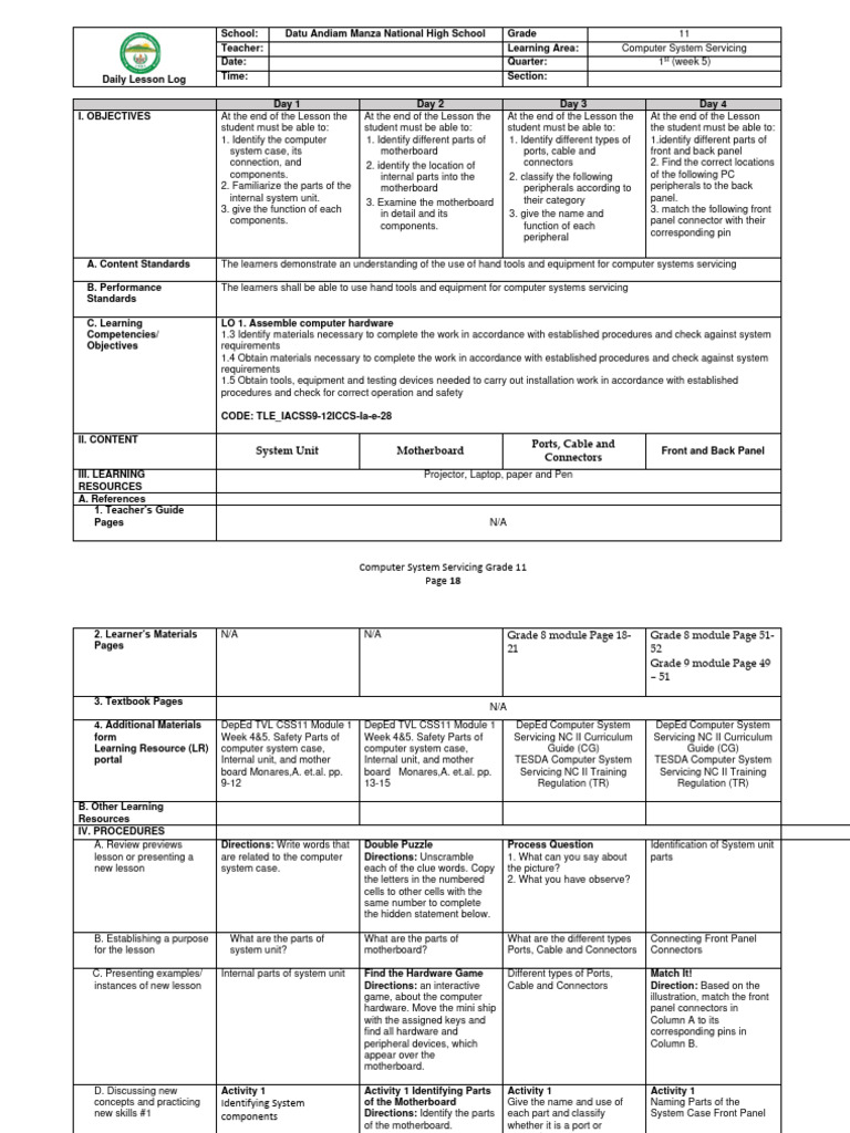 DLL CSS11 Week5 | PDF