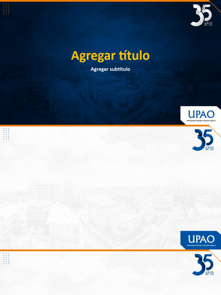 Diapositivas UPAO 35 Años | PDF