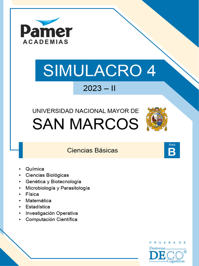 SIMULACRO 4 - Area B | PDF