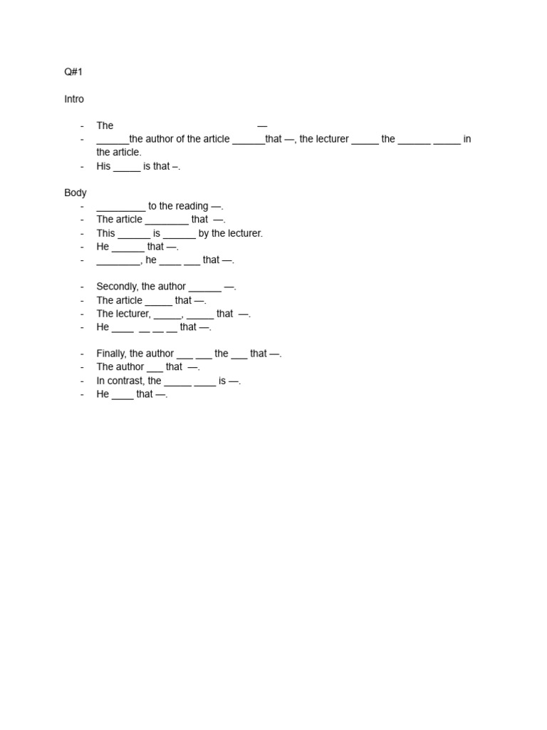 Blank Writing Template | PDF