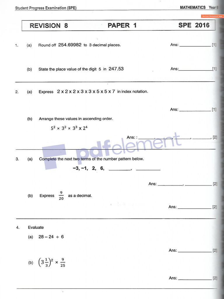 2016 Spe Math | PDF